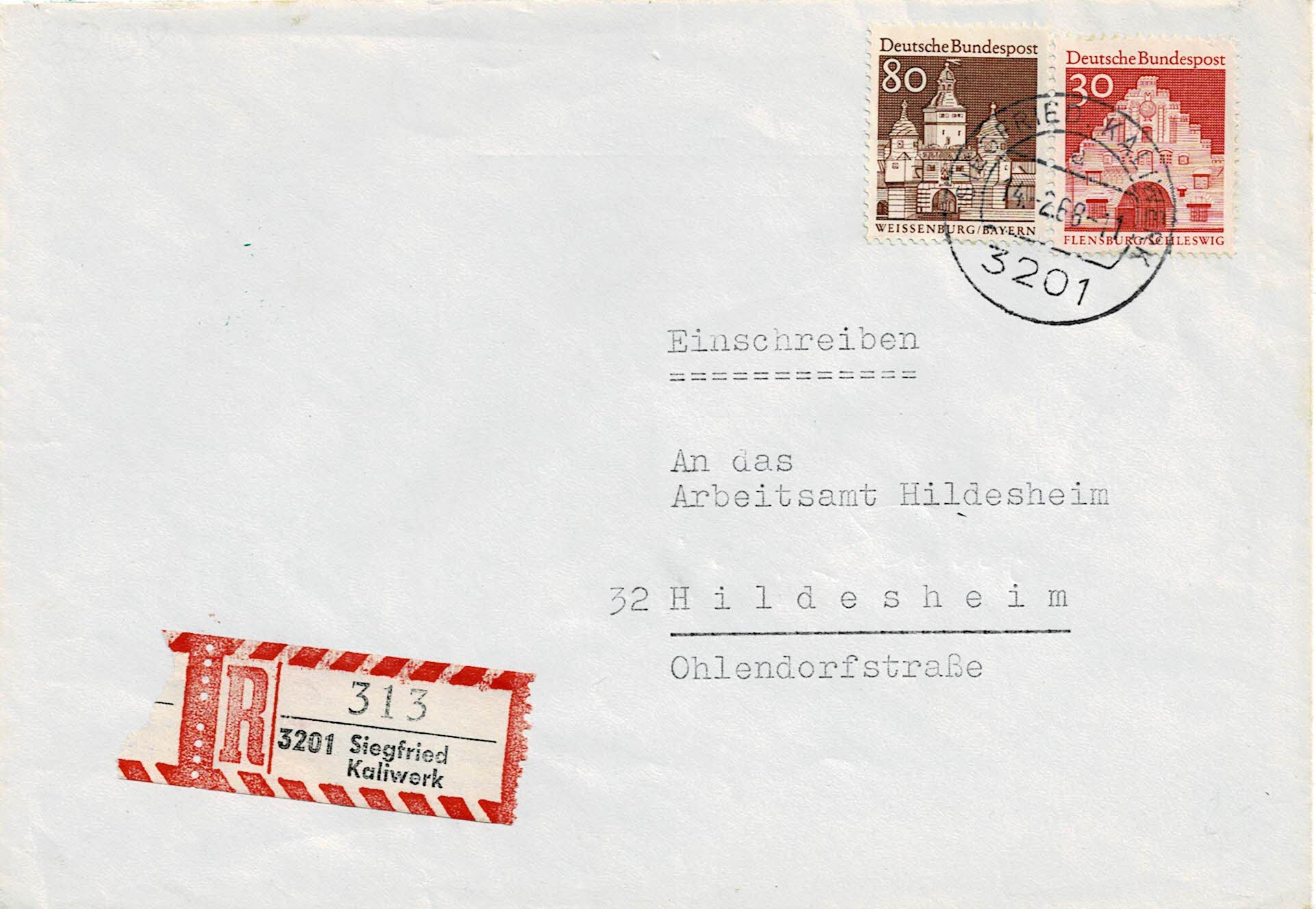 Siegfried Kaliwerk, Giesen – Einschreiben aus Niedersachsen